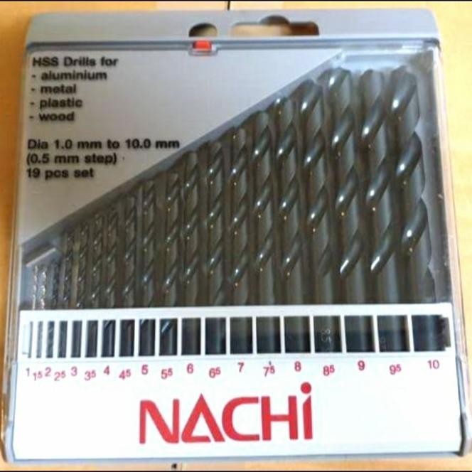 Jual Nachi Set Mata Bor 1-10 Mm Mata Bor Besi Hss (Ori) | Shopee Indonesia