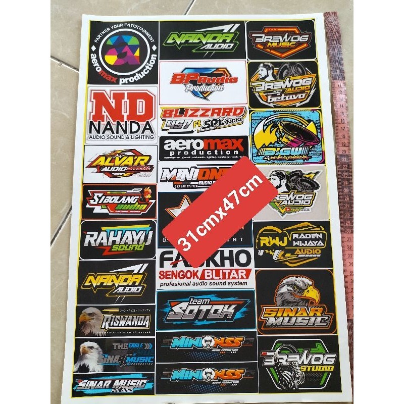 Jual Stiker Sound | Stiker 1 Lembar | Stiker Pack Ukuran 31cmx47cm ...