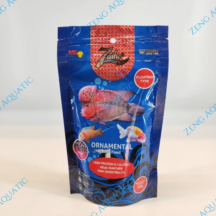 Jual ZAIHO ORNAMENTAL FISH FOOD PELET IKAN HIAS LOUHAN KOKI 100GR ...