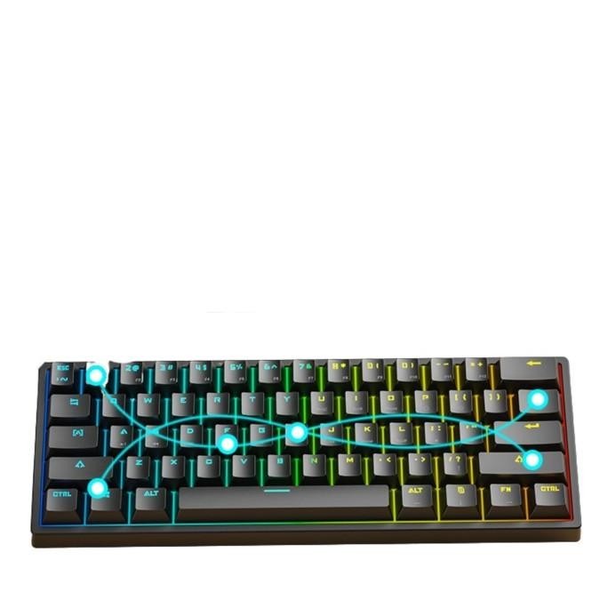 Jual Leaven K620 Keyboard Gaming Mechanical RGB 61 Keys 60% Outemu ...