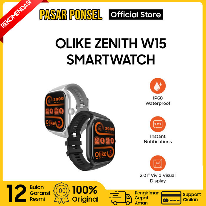 Jual OLIKE ZENITH SMARTWATCH W15 HEALTH TRACKER GARANSI RESMI | Shopee ...