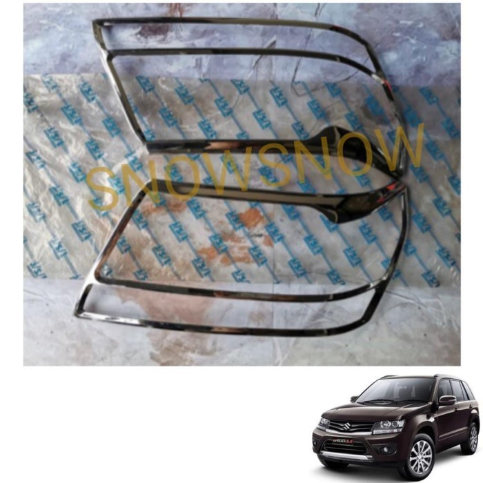 Jual Mantab Grand Vitara Head Lamp Garnish Chrome Lis Cover Lampu Depan ...