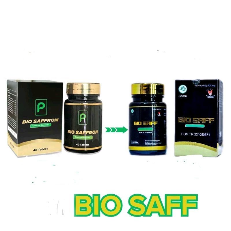 Jual BIO SAFFRON & BIO SAFF" pil Hitam isi 40 Butir | Shopee Indonesia