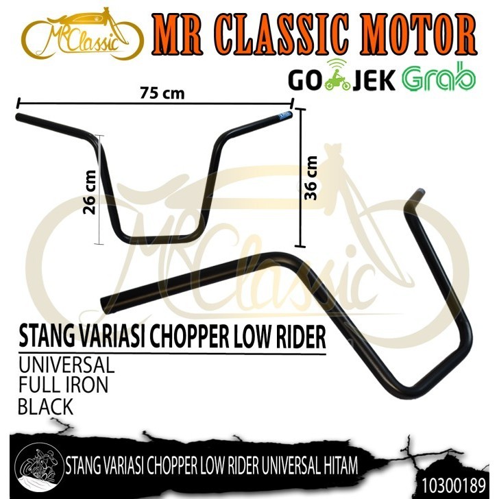 Jual Promo Stang Variasi Chopper Low Rider Universal Hitam | Shopee ...