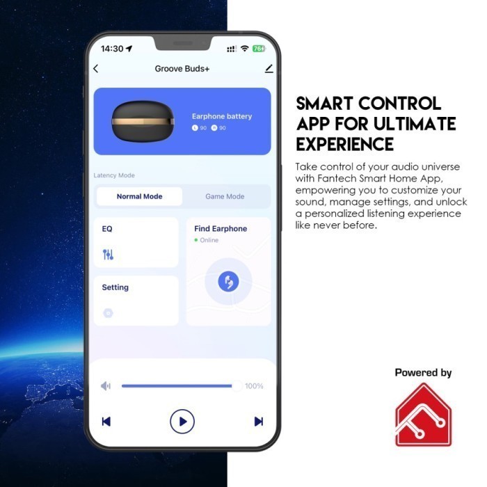 Jual Fantech Tws Earphone Bluetooth True Wireless Groove Buds+ Tx2 ...