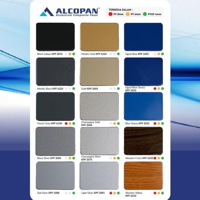 Jual ACP Alcopan Metalic Series PVDF 4mm x1220x2440 | Shopee Indonesia