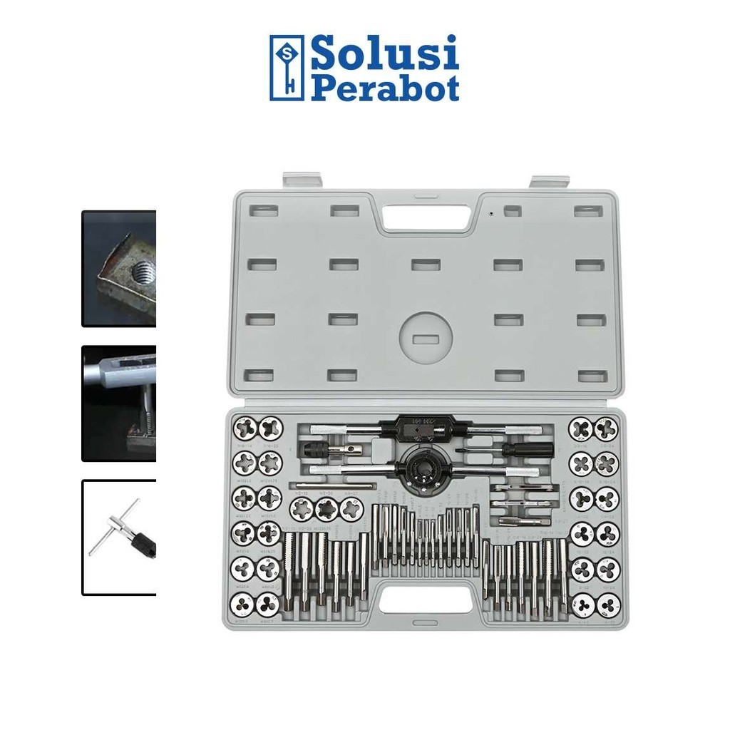 Jual Hand Tap and Die Set 60 in 1 SP / Alat Ulir Baut Snai Dart Senai ...