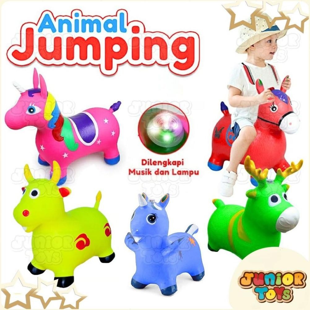 Jual Kuda Kudaan Karet Jumping Animal Mainan Tunggang Anak Genjot Hewan ...
