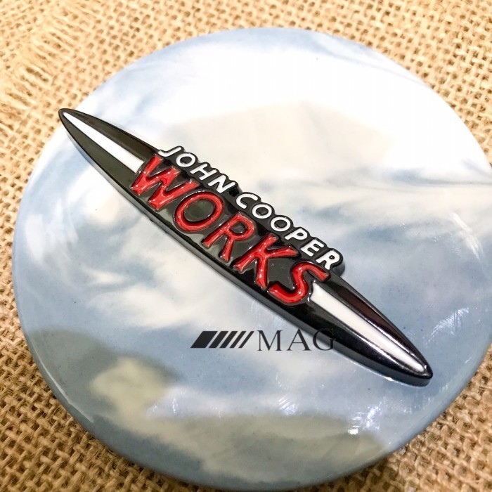 Jual Emblem 3D Sticker Mini Cooper Badge John Cooper Works Metal ...