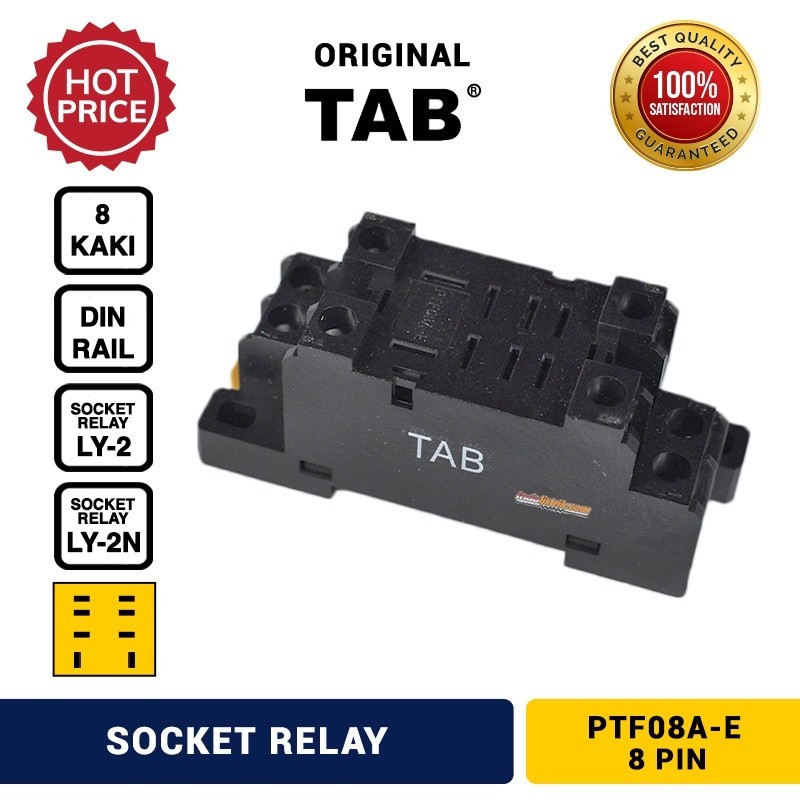 Jual TAB Socket Relay Baut Tertutup 8 Pin PTF08A-E ORIGINAL | Shopee Indonesia