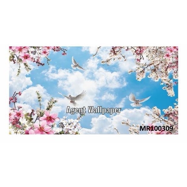 Jual Photowall Mural Dinding Wallpaper Mural Bunga Sakura Pohon Bonsai ...
