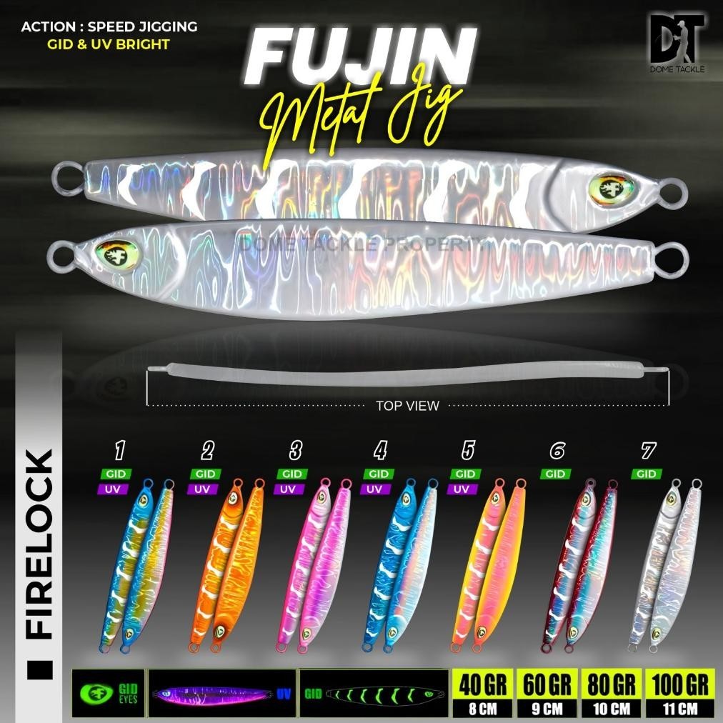 Jual Metal Jig Firelock Fujin Umpan Pancing 40 | 60 | 80 | 100 Gram Slow Fast Jigging Origin ...