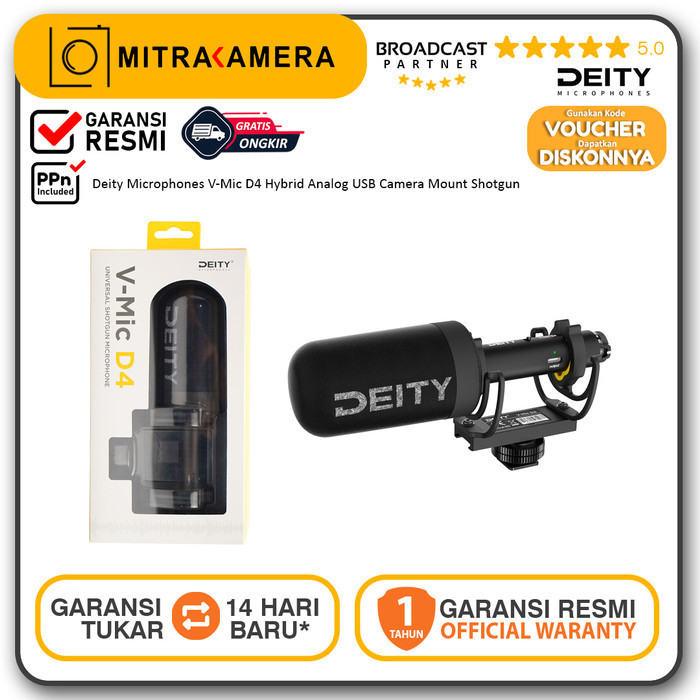 Jual Ready Deity Microphones V-Mic D4 Hybrid Analog USB Camera Mount ...