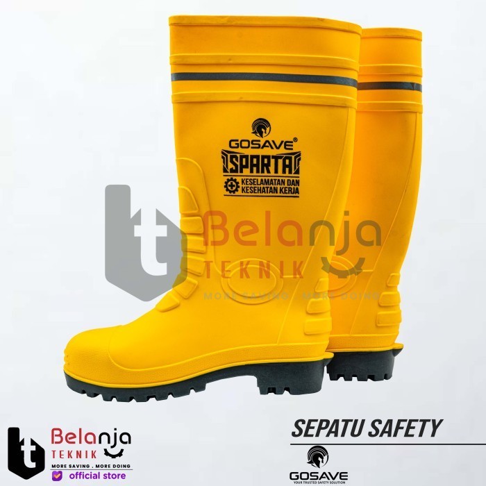 Jual GOSAVE SEPATU BOOT SAFETY PVC KUNING SEPATU BOOTS BOOT KARET ...