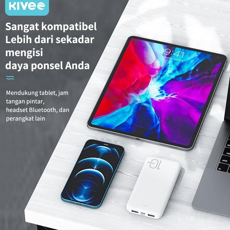 Jual KIVEE POWERBANK REAL POWER BANK 10000 MAH MINI ORIGINAL DUAL ...