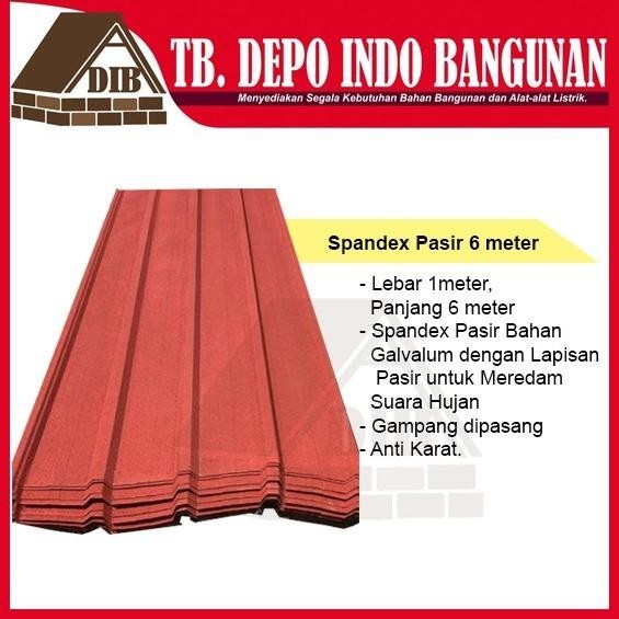 Jual Spandek Pasir 0.3Mm Spandeck 6 Meter Spandex Atap 0.3 Mm | Shopee ...