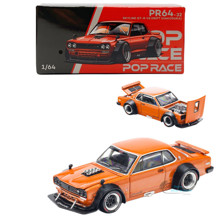 Jual PR640032 POP RACE 1/64 SKYLINE GT-R V8 DRIFT HAKOSUKA DIECAST | Shopee Indonesia