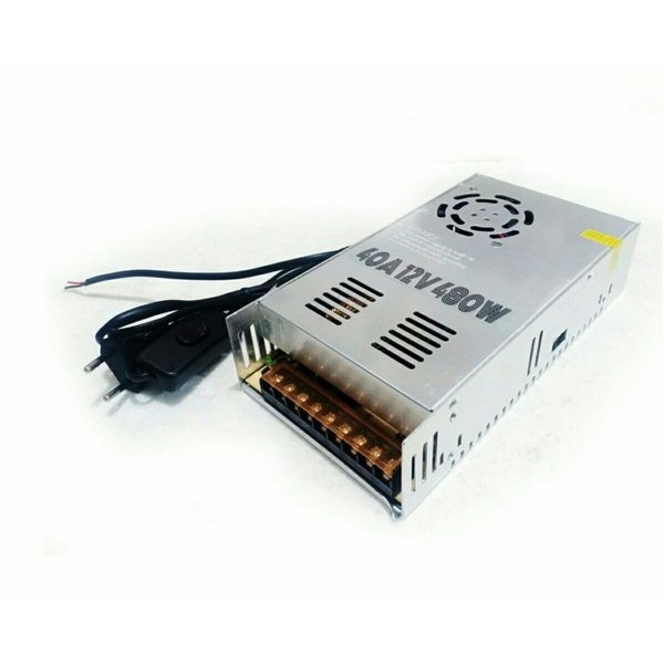Jual ALUMINIUM TRANSFORMATOR DC 12V 40A 480 WATT SWITCHING POWER SUPPLY ...