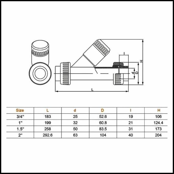 Jual GRATIS ONGKIR Y STRAINER CLEAR PVC 3/4" PIPA PVC FITTING DN20 ...