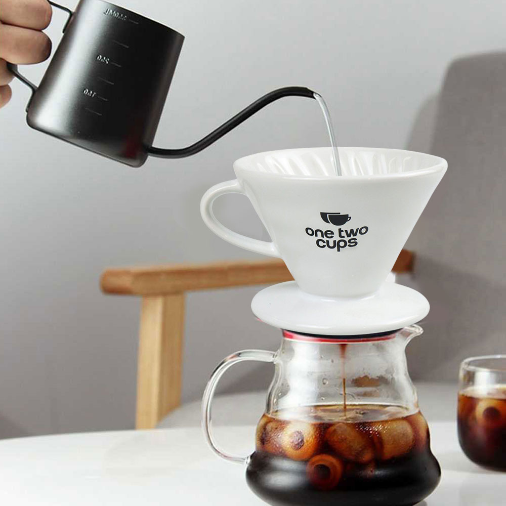 Jual One Two Cups Filter Penyaring Kopi V60 Glass Coffee Filter Dripper ...