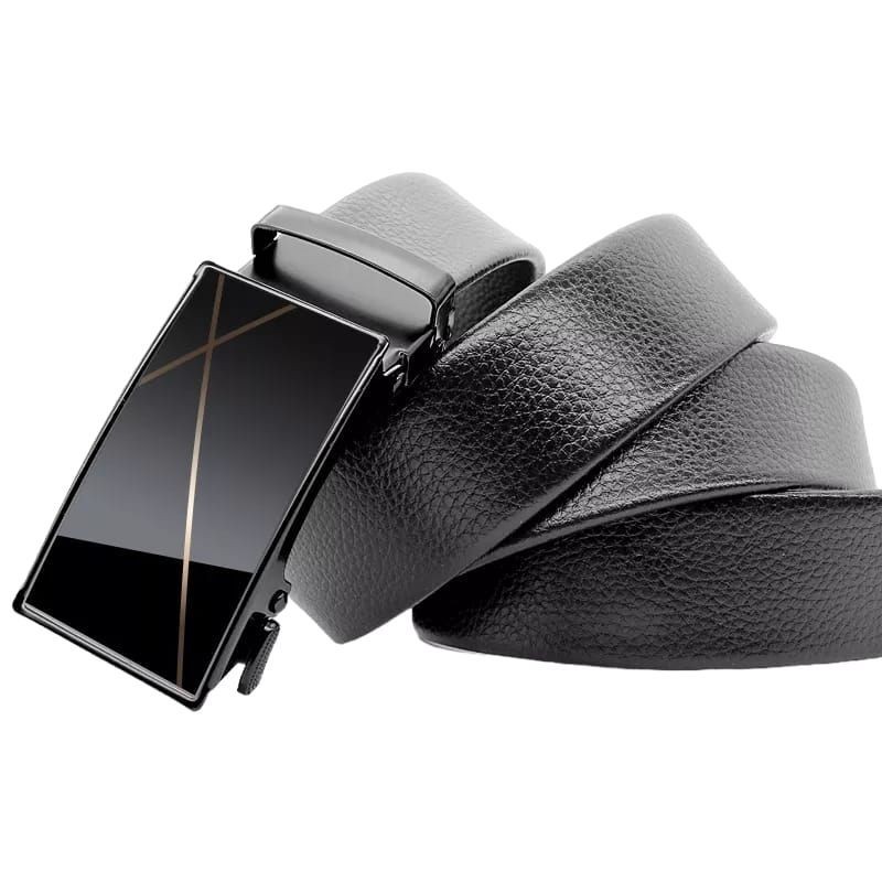 Jual Ikat pinggang Pria Rel fashion PU leather gesper pria model rel automatic || G-001 | Shopee ...