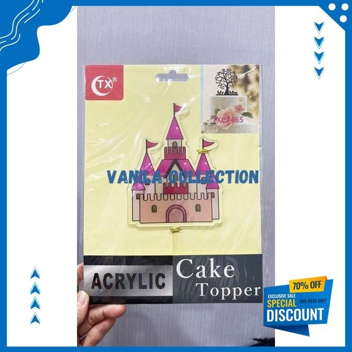 Jual TOPPER KUE ULANG TAHUN TOPPER ISTANA PRINCESS AKRILIK ISTANA ...