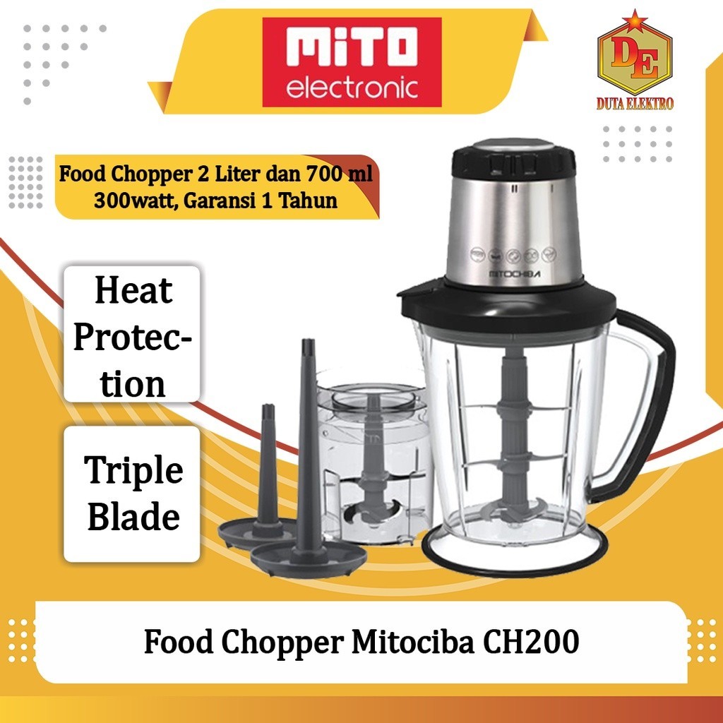 Jual Food Chopper Mito CH 200 Mitochiba | Shopee Indonesia