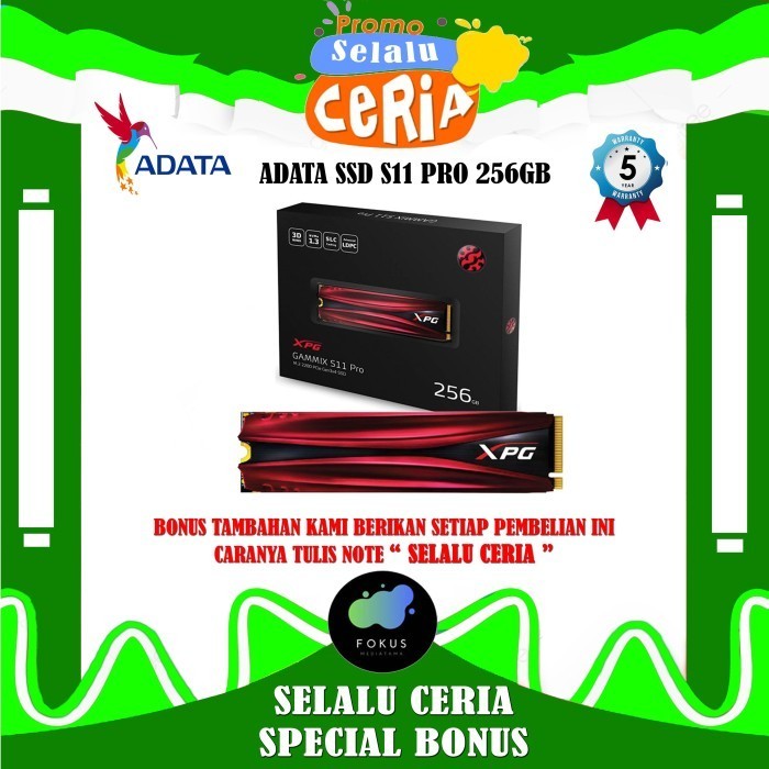 Jual SSD ADATA XPG GAMMIX S11 PRO 256GB PCIE NVME GEN3X4 M.2 2280 ORIGINAL BEST QUALITY | Shopee ...