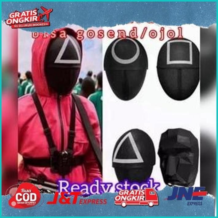 Jual [READY] TOPENG SQUID GAME MASK STAFF GUARD COSPLAY KOSTUM NETFLIX ...