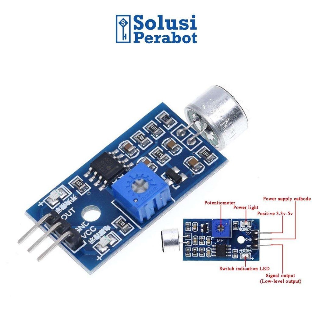 Jual Modul Sensor Suara SP / Sound Detection Deteksi Voice Mendeteksi ...