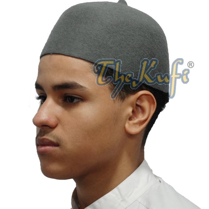 Jual Peci Tarbus Warna Abu-abu Asli Bulu Domba Merek TheKufi | Shopee Indonesia