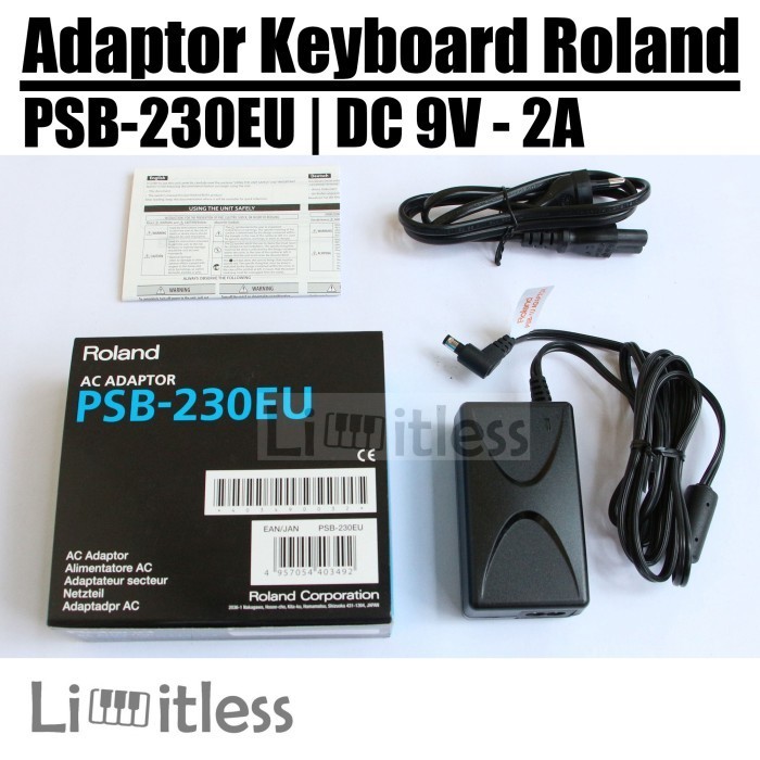 Jual Adaptor Keyboard Roland XPS Juno PSB230EU PSB-230EU 9V 2A Original ...