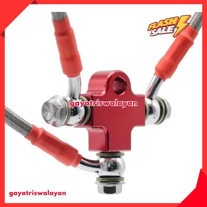 Jual CABANG T SELANG REM UNIVERSAL /3 WAY NEVEL BANJO PARALEL ATV-MOTOR ...