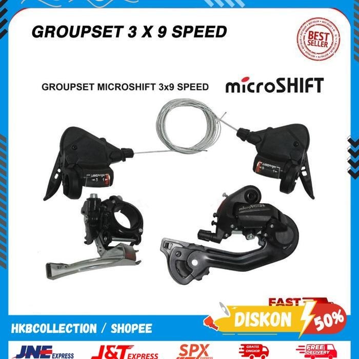 Jual MICROSHIFT GROUPSET 3 X 9 SPEED SHIFTER RD FD SEPEDA LIPAT SELI ...