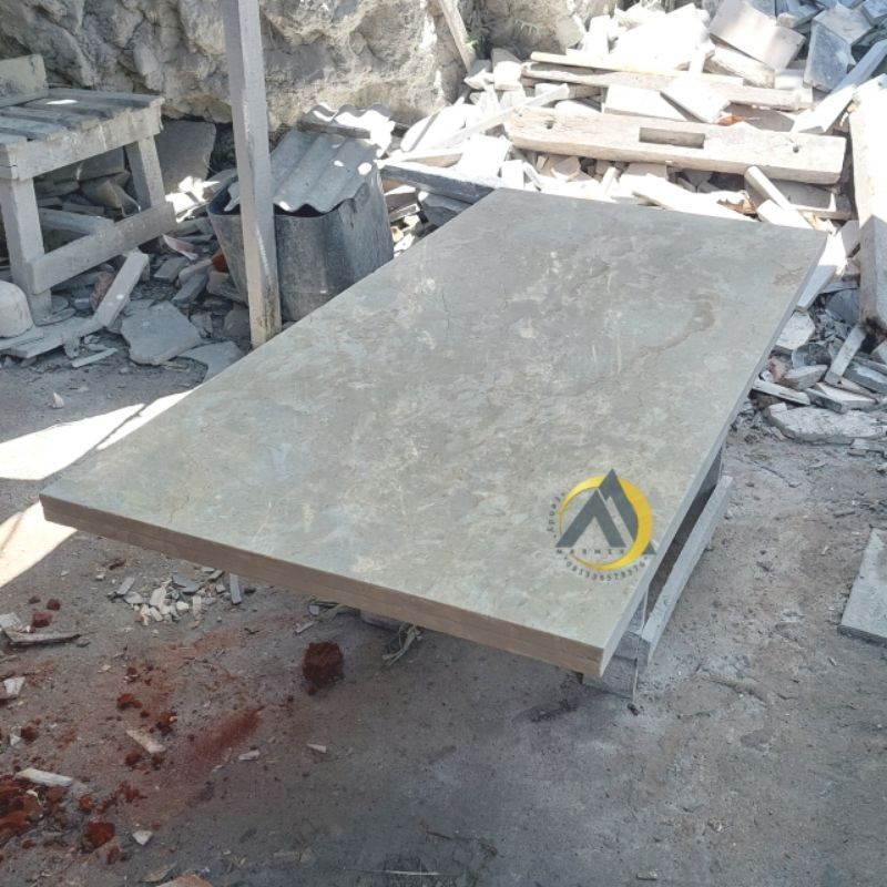 Jual Top table daun meja full tebal 3-4 cm batu marmer putih kilap ...