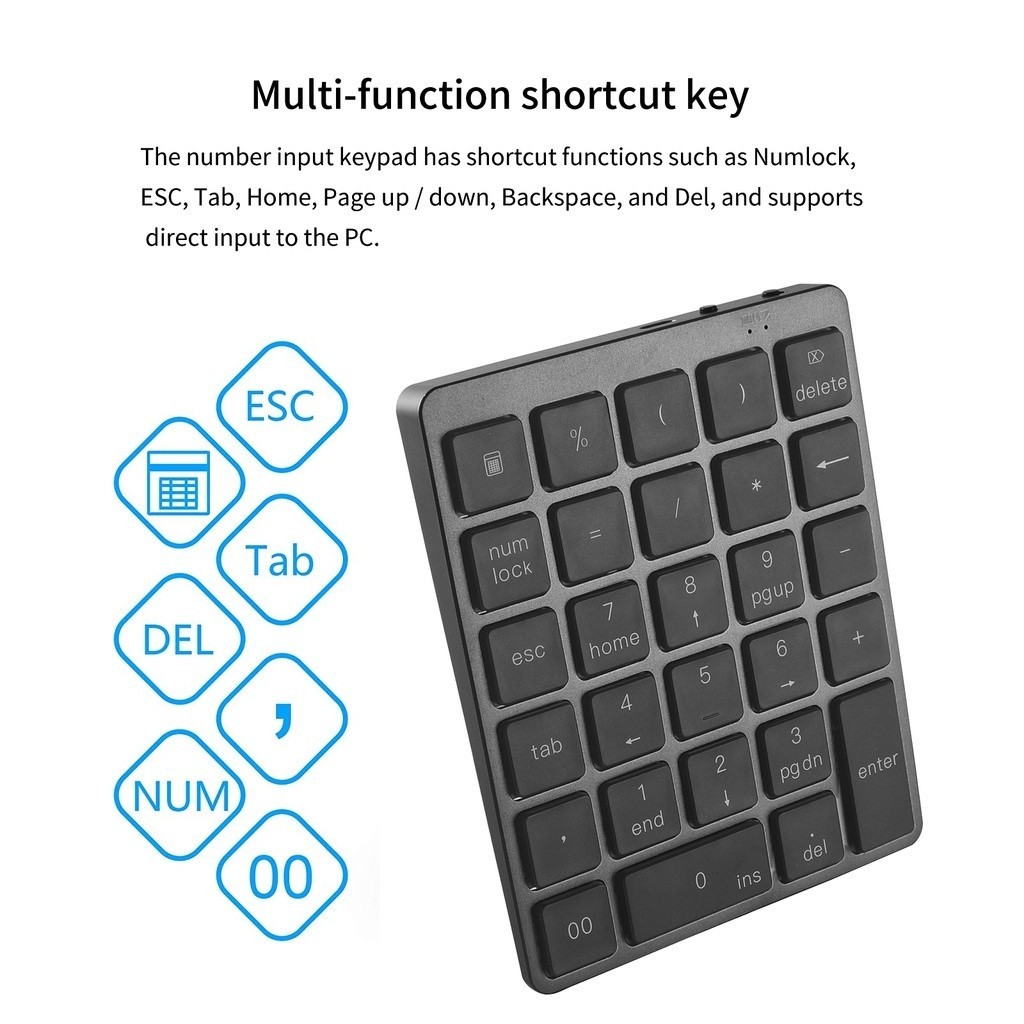 Jual Keypad Numerik Nirkabel 28 Tombol untuk Akuntansi Keyboard Numerik ...