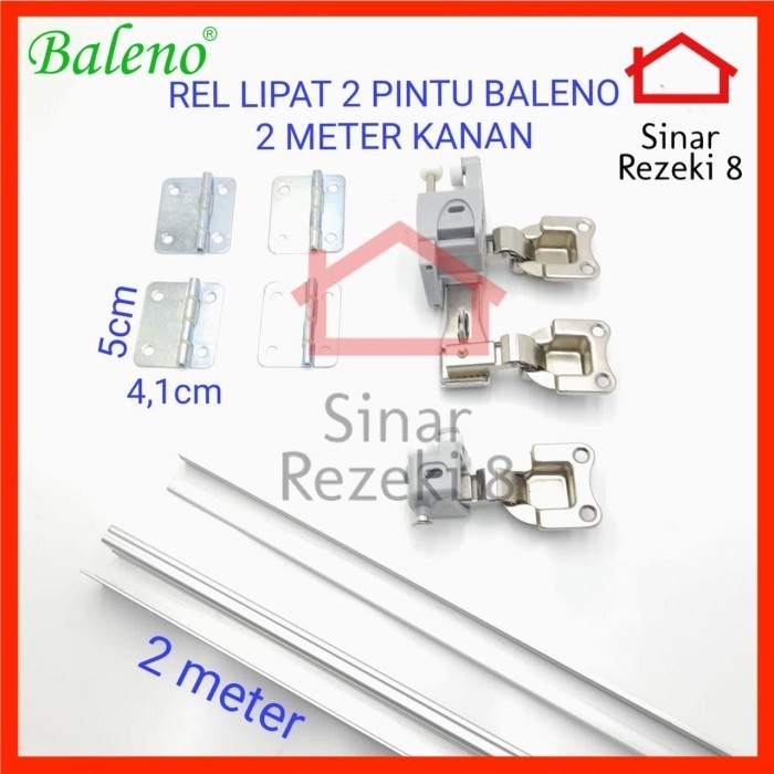 Jual Mantab Engsel Rel Lemari Lipat Tarik Dorong + Roda 2 M Fold ...