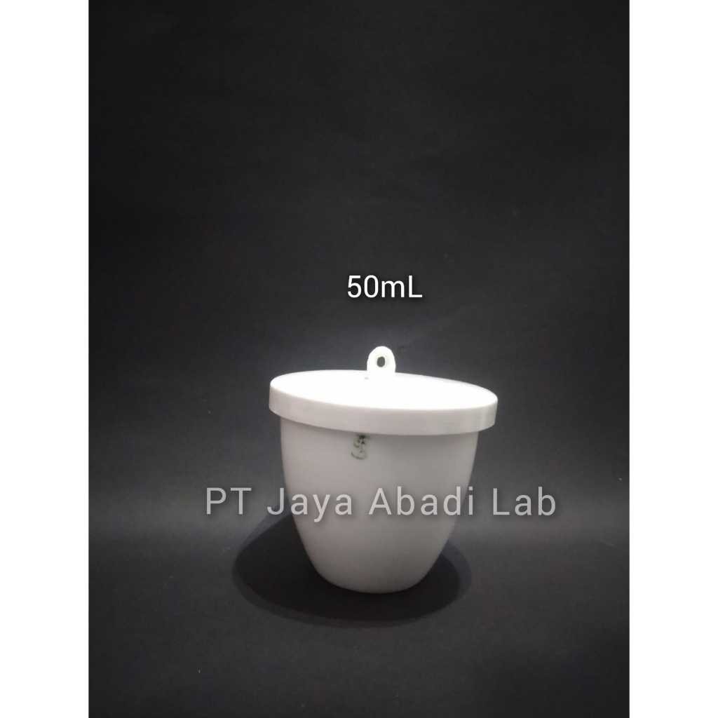 Jual cawan krusibel krus crucible porcelain porselen porselin 50ml 50cc dan tutup | Shopee Indonesia