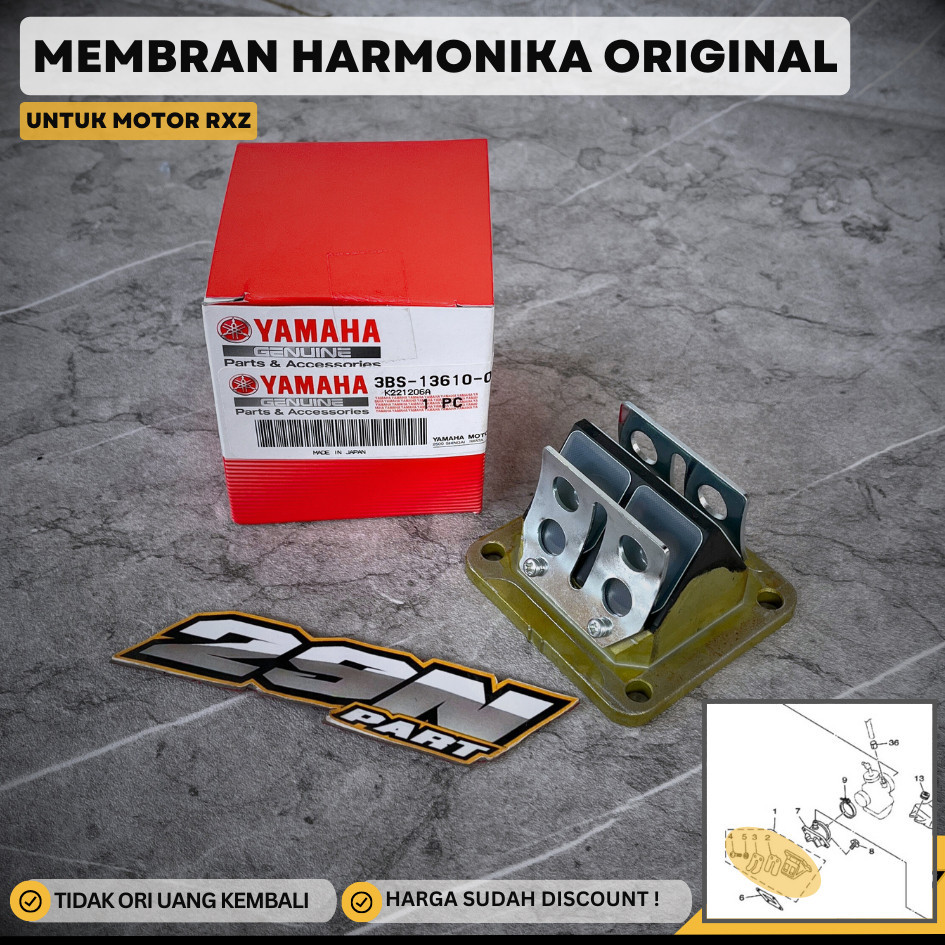 Jual MEMBRAN HARMONIKA REED VALVE ASSY KOMPLIT RXZ RX Z PART 3BS-13610 ...