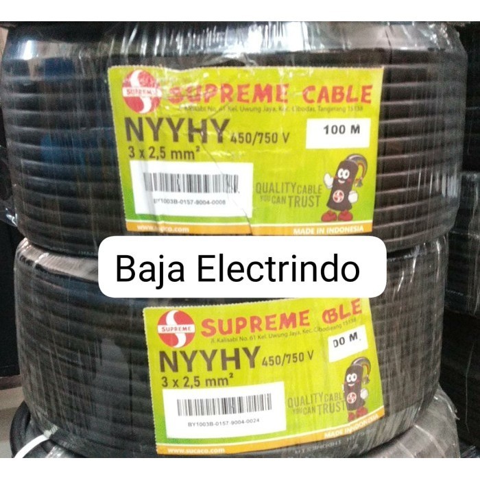 Jual Kabel Listrik NYYHY 3X2,5MM SUPREME @50M Serabut Isi 3 NYYHY 3x2,5 ...