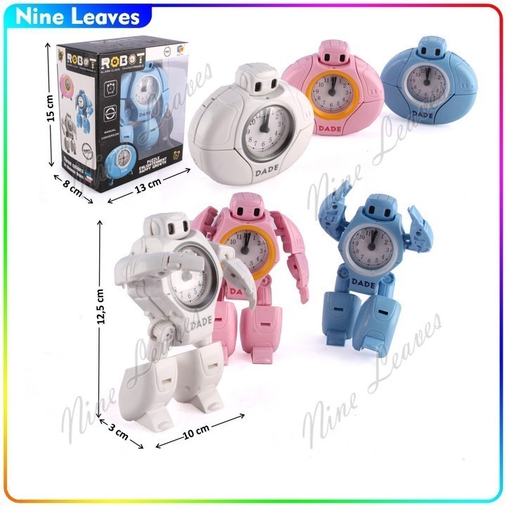 Jual Mainan Robot Deform 2 in 1 Jam Meja Robot Alarm Clock ...