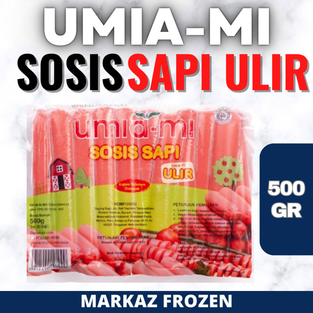 Jual UMIAMI SOSIS SAPI ULIR 20BJ 500GR (18/Q) | Shopee Indonesia