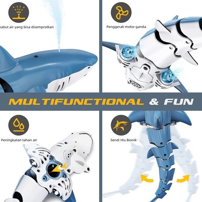 Jual RC 2.4G Toy Shark Mainan Remot Control Ikan Hiu Bukan Perahu Kapal ...