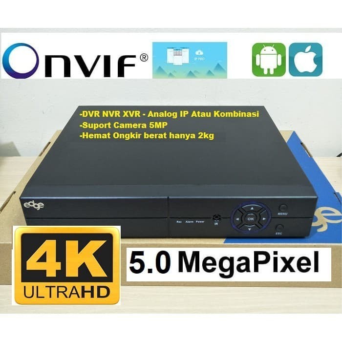 Jual Paket Dvr Nvr Xvr 8Ch Edge Suport All Kamera Ip Analog Ahd Tvi Cvi 5Mp | Shopee Indonesia