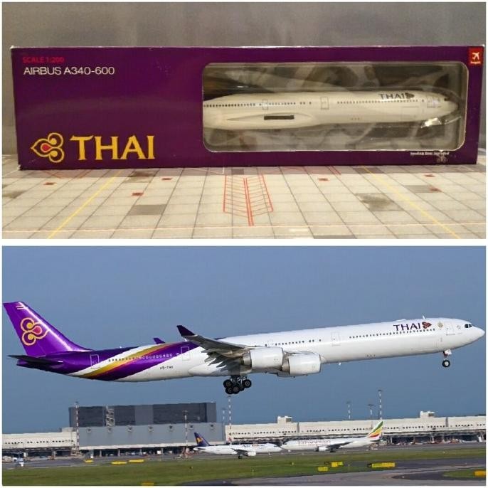 Jual Thai Airways A340-600 HS-TNE By Hogan Wings 1:200 Scale Plastik ...