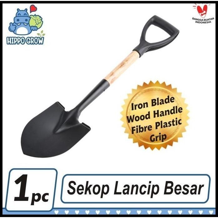 Jual ALAT GALI TANAH SEKOP BESI LANCIP GAGANG KAYU PANJANG SETENGAH ...
