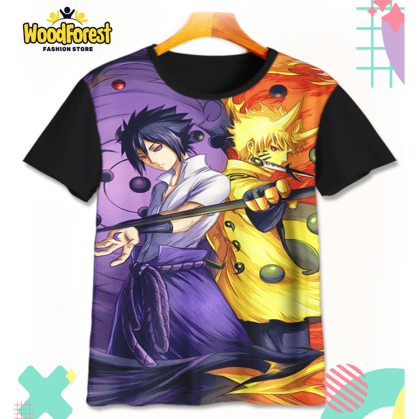 Jual Kaos Anak Naruto vs Sasuke v1 Baju Manga Anime Anak Naruto vs ...