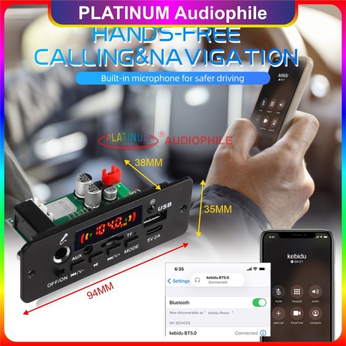 Jual Modul Mp3 Amplifier Bluetooth Karaoke Microphone Echo Diy Class D ...