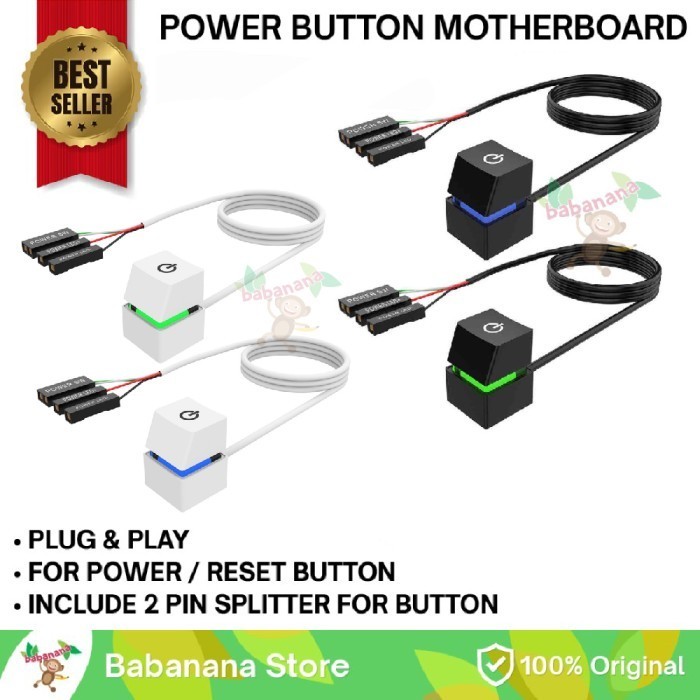 Jual Kabel Front Panel Switch Power Reset Button For PC CPU Komputer ...