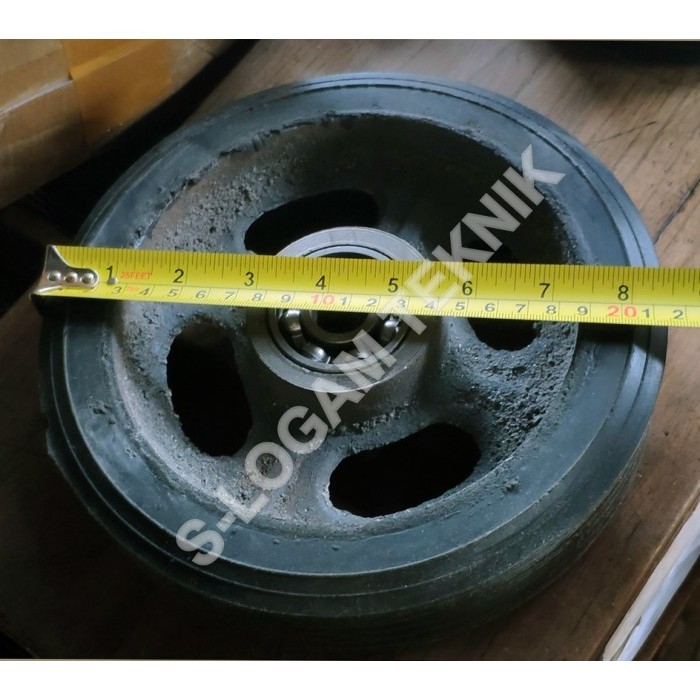 Jual Roda Karet Gerobak 8" Bearing Baja Troli Klaher Gledekan 300kg ...